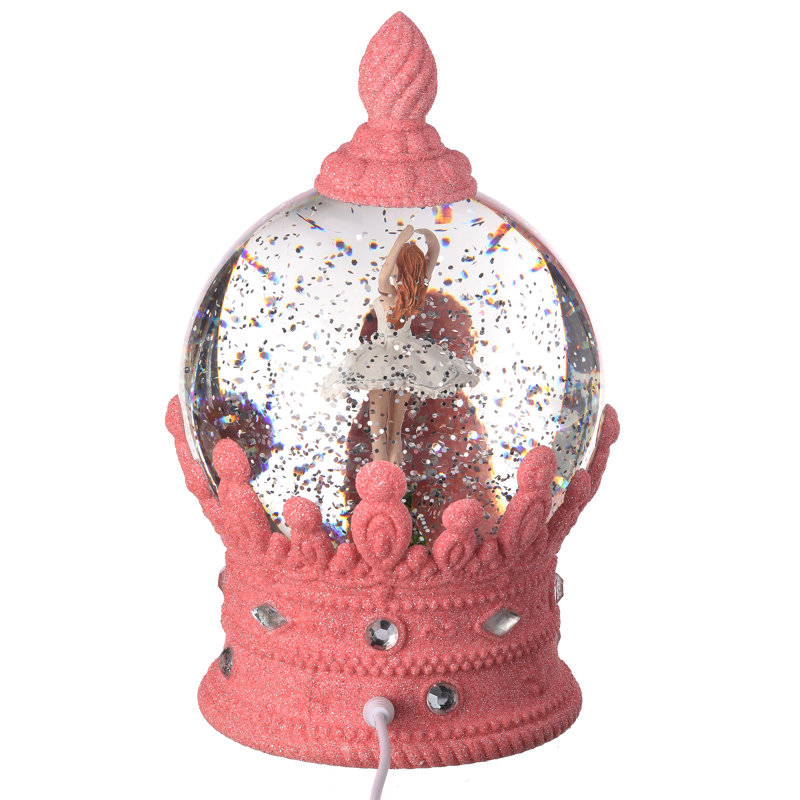 The Holiday Aisle® 8.5" LED Battery Operate Timer Usb Royal Ballet Water Globe | Wayfair